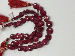 Dyed Ruby Coin Faceted