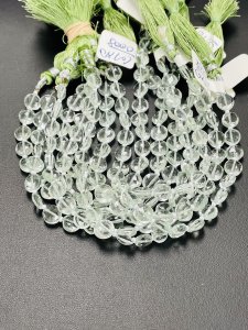 Green Amethyst Coin Faceted