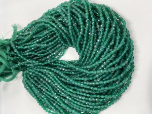 Green Onyx Coin Faceted