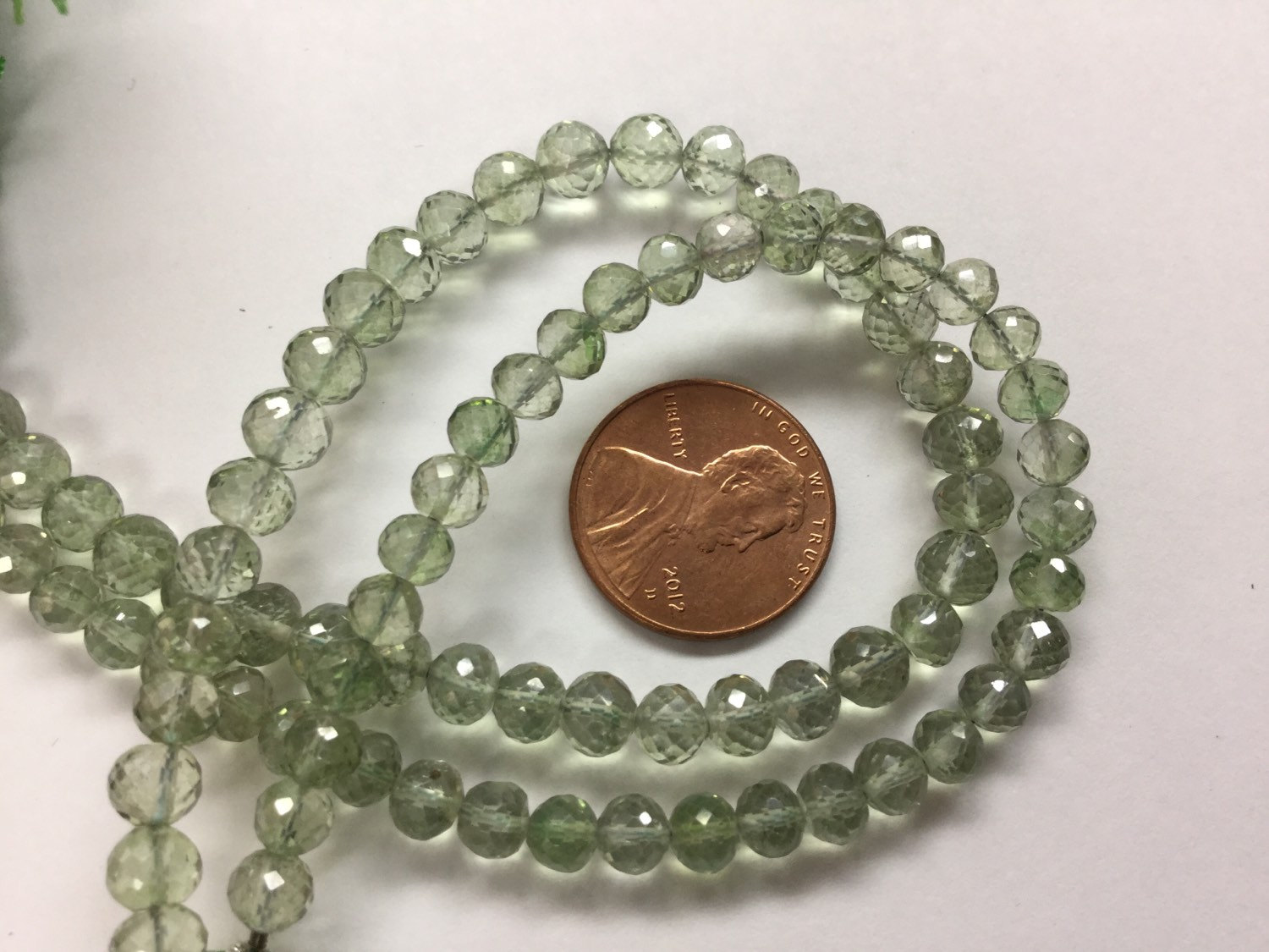 Green Topaz Rondelle Faceted