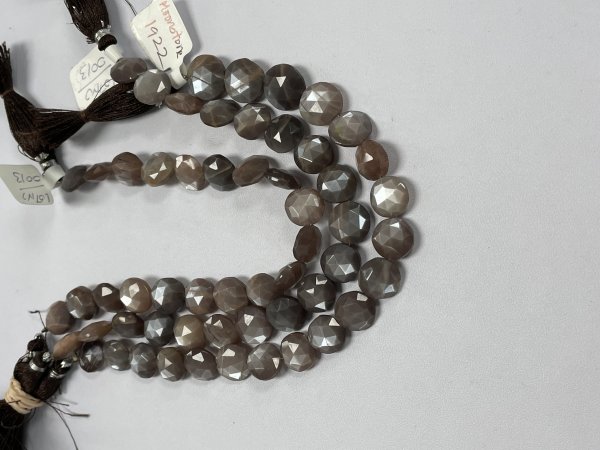Chocolate Moonstone Coin Faceted